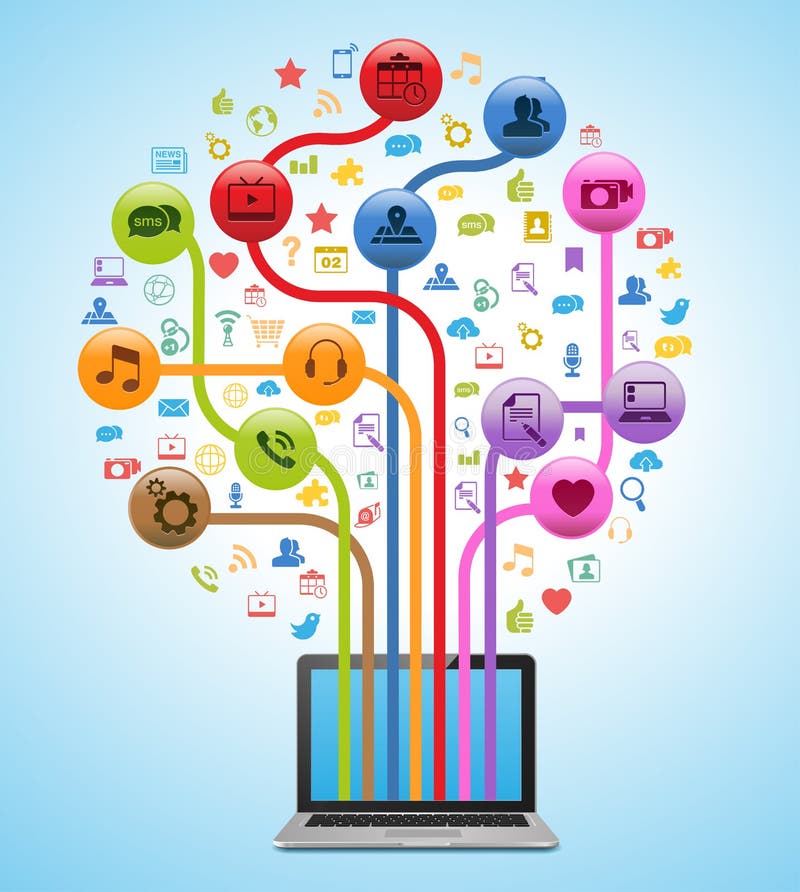 Technology Icon on Square Black and White Button C Stock Vector ...