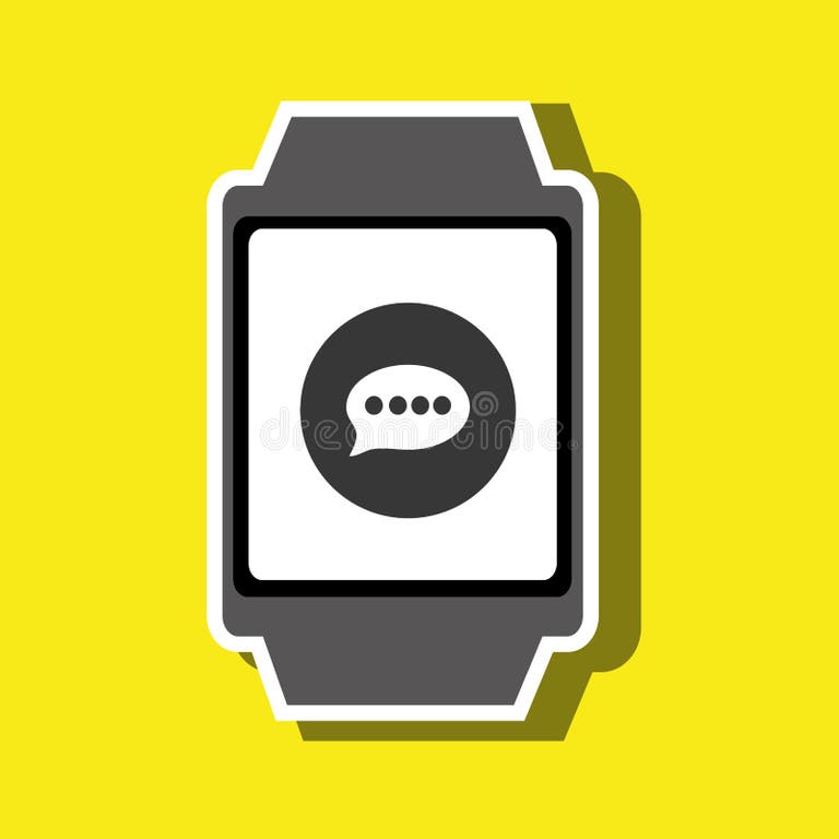 Technology Applications Smartwatch Stock Illustration - Illustration of ...