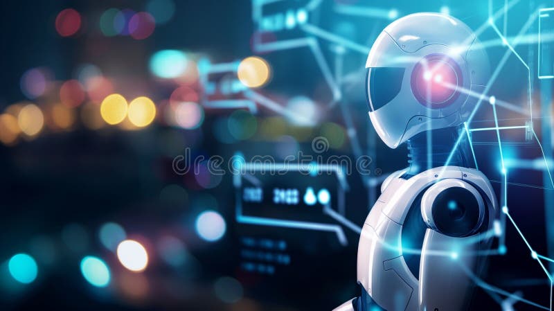 Human and Artificial Intelligence Interaction Concept. Artificial ...