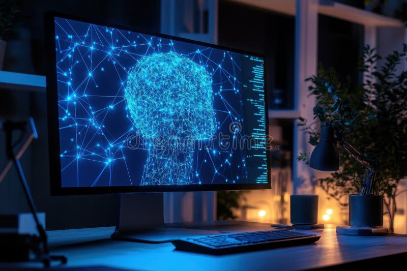 Technology and Artificial Intelligence Concepts Represented on a ...