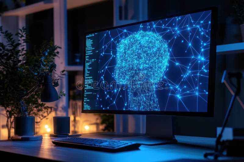 Technology and Artificial Intelligence Concepts Represented on a ...