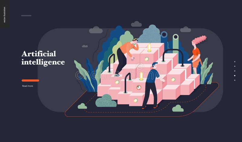 Technology Topic Illustration Stock Vector - Illustration of human ...