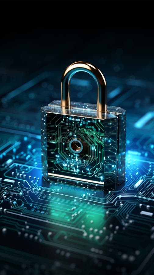 Technology Assurance Lock Icon Symbolizes Cyber Security and Data ...
