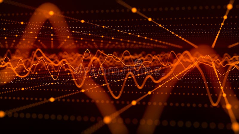 Technology Background. Abstract Circular Wave of Particles Stock Illustration - Illustration of ...