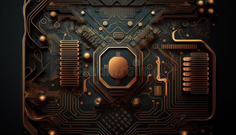 Technology Background of the Abstract Computer Motherboard, Can Be Used ...