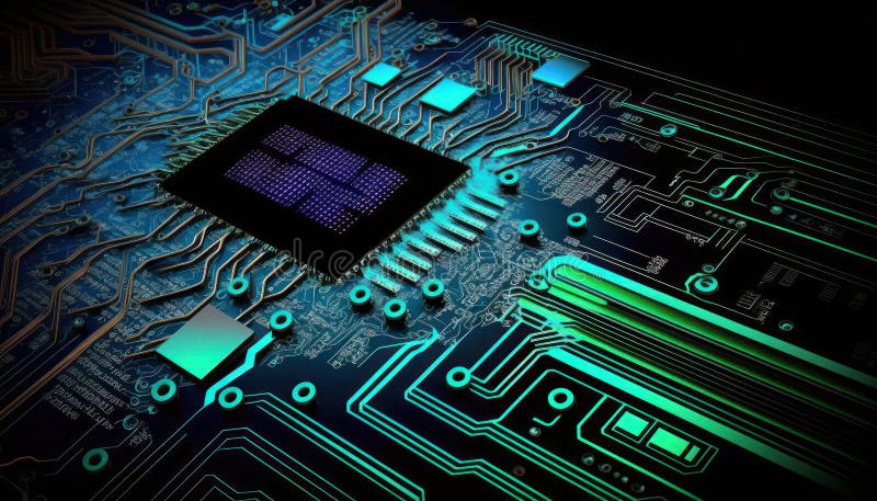 Technology Background of the Abstract Computer Motherboard, Can Be Used ...