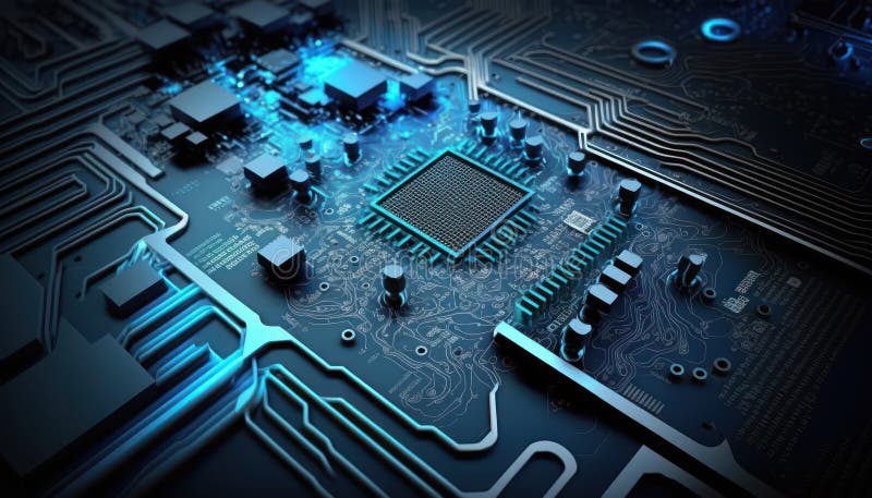 Technology Background of the Abstract Computer Motherboard, Can Be Used ...