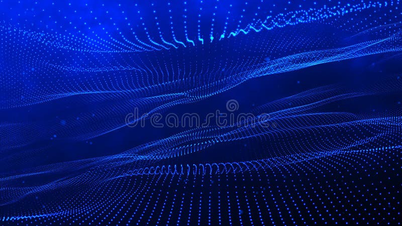 Technology Background. Abstract Digital Particle Wave. Futuristic ...