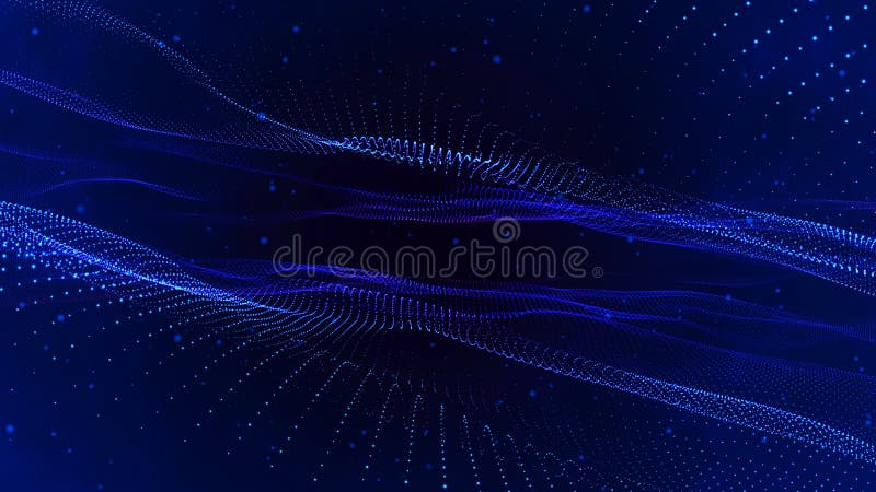 Technology Background. Abstract Digital Particle Wave. Futuristic ...