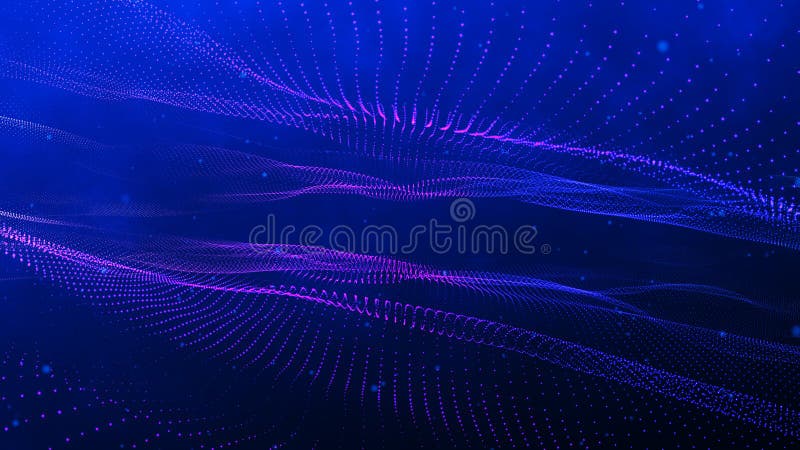 Technology Background. Abstract Digital Particle Wave. Futuristic ...