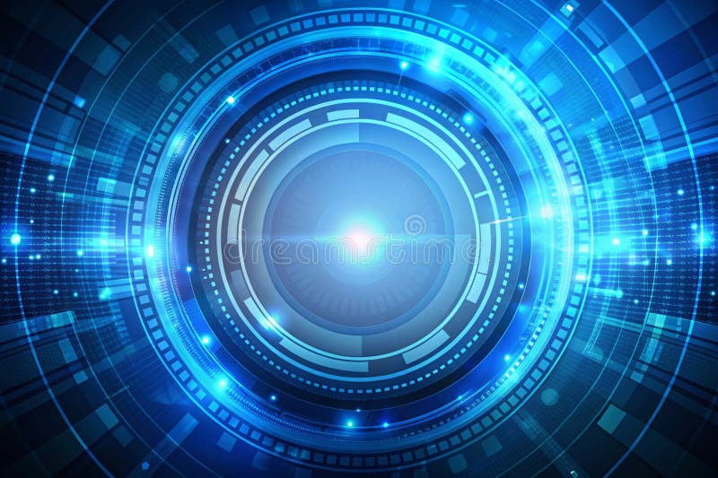 Technology Background and Abstract Digital Tech Circle. Stock ...