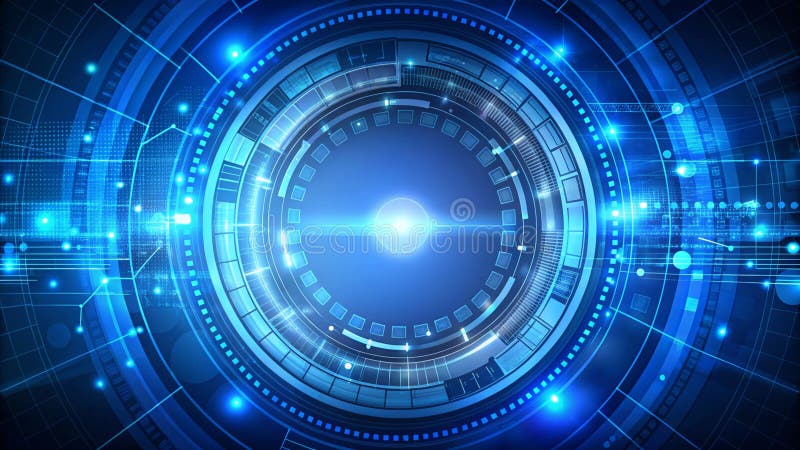 Technology Background and Abstract Digital Tech Circle. Stock ...
