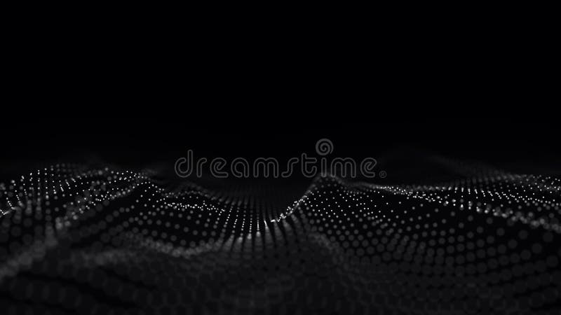 Technology Background . Futuristic Point Wave. Abstract Digital Wave of ...