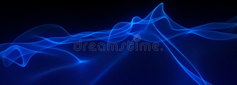 Technology Background . Futuristic Point Wave. Abstract Digital Wave of ...