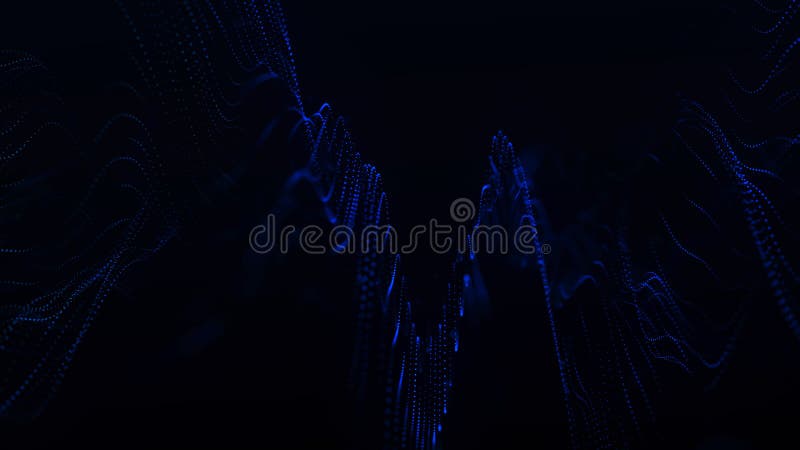 Technology Background . Futuristic Point Wave. Abstract Digital Wave of ...