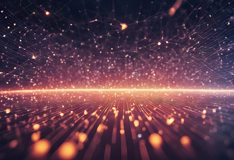 Technology Background. Big Data Visualization. Tech Abstract Lines ...