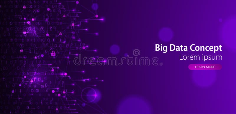 Technology Background Binary Computer Code Stock Vector Illustration