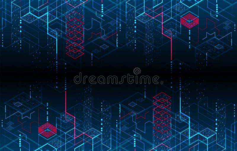 Technology Background. Binary Computer Code. Vector Illustration Stock Vector - Illustration of ...
