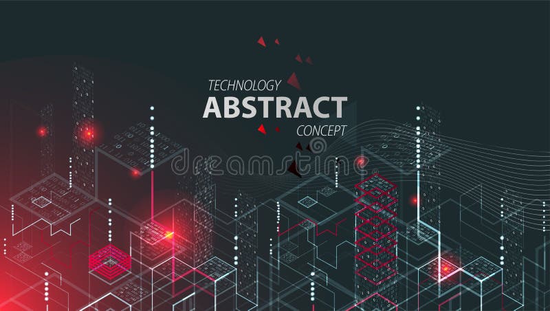 Technology Background. Binary Computer Code. Vector Illustration Stock ...