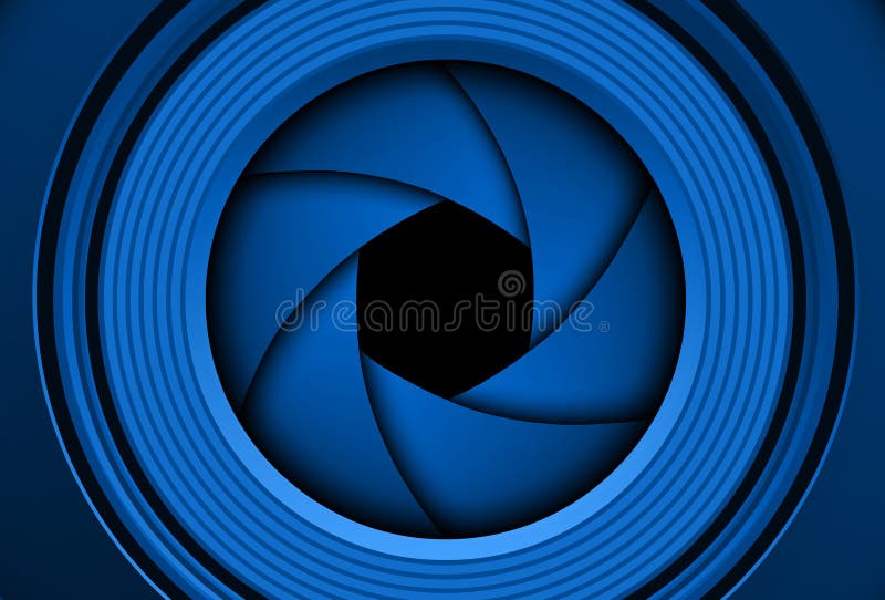 Technology Background Camera Lens with Shutter Stock Vector ...