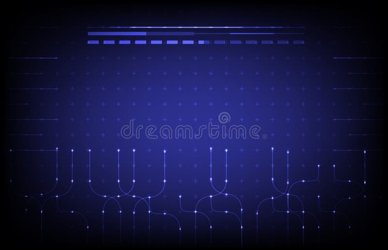 Technology Background of Blue Connection Line Dots Stock Vector ...