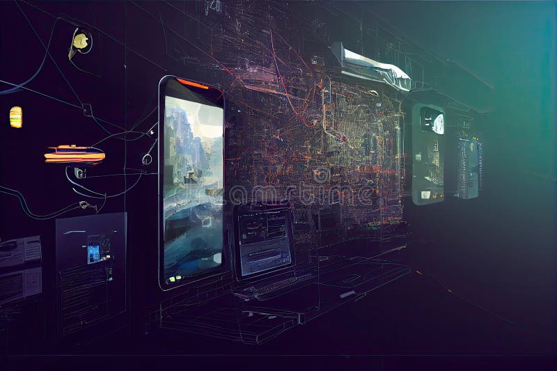 Technology Background Blue Glow Light, Abstract Digital Graphic Design ...