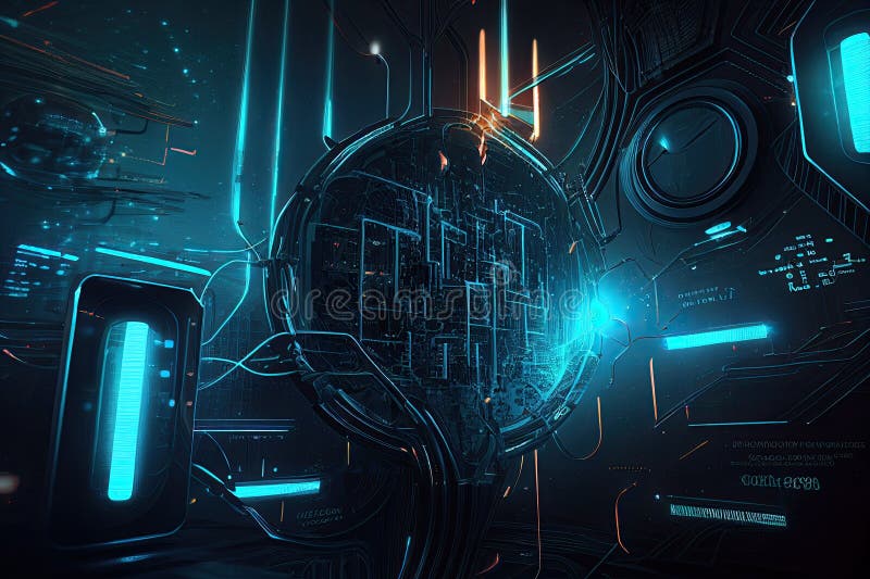 Technology Background Blue Glow Light, Abstract Digital Graphic Design ...