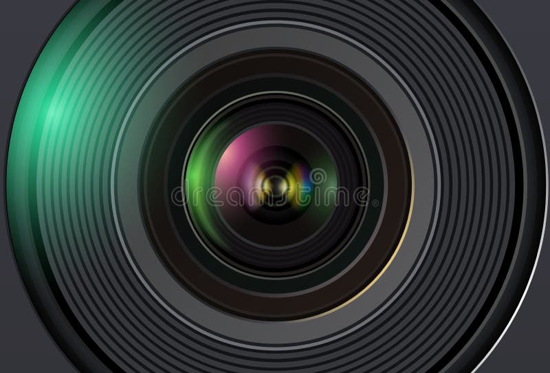 Camera lens stock vector. Illustration of flare, detailed - 40368329