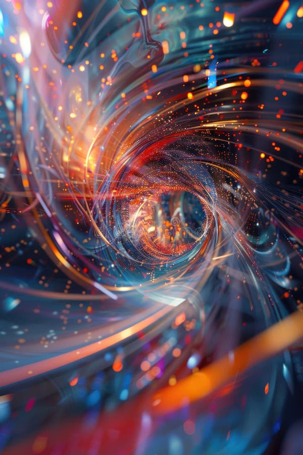 Technology Background, a Captivating Translucent Swirl of Colors ...