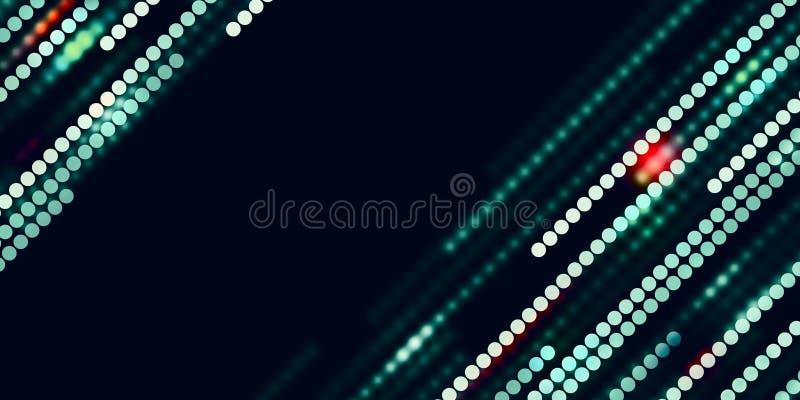 Technology Background Circle Abstract Neon Dots 3D Illustration Stock ...