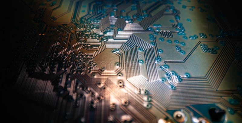 Technology Background with Circuit Board. Electronic Computer Hardware ...
