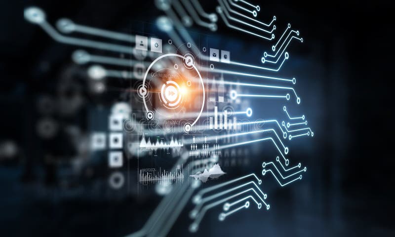 Circuit Chip Concept Background Stock Illustration - Illustration of ...