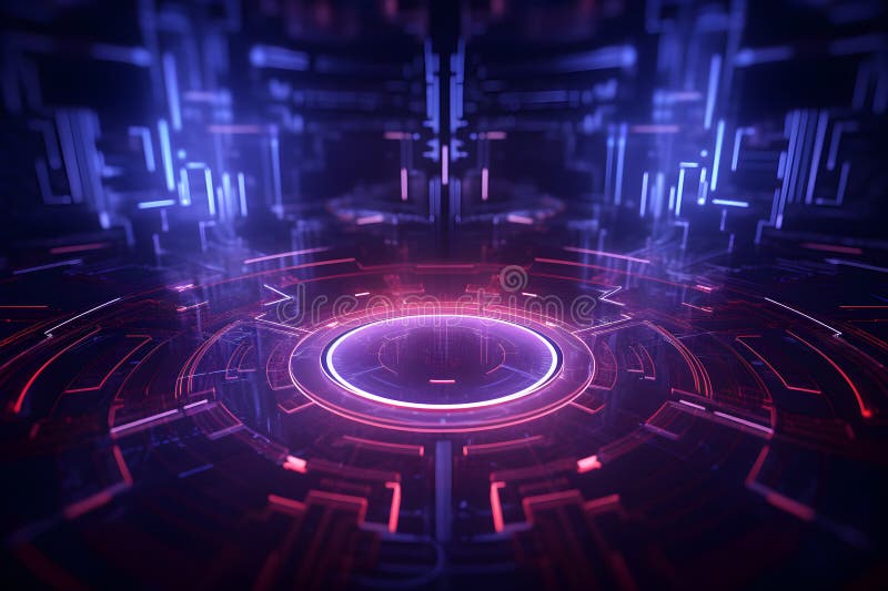 Technology Background with Code Glowing Lights Abstract Design Concept ...