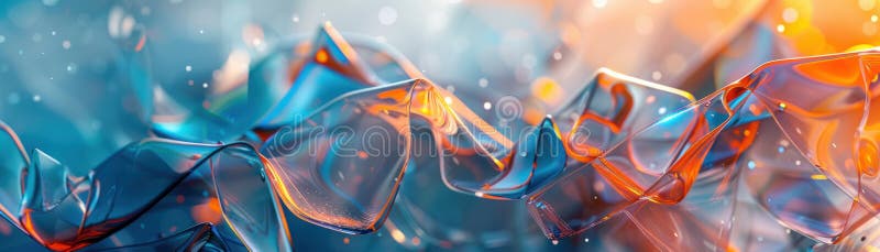 Technology Background, a Collection of Overlapping Translucent ...