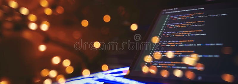 Computer Script Programming Code Abstract Screen Of Software Developer Stock Image Image Of