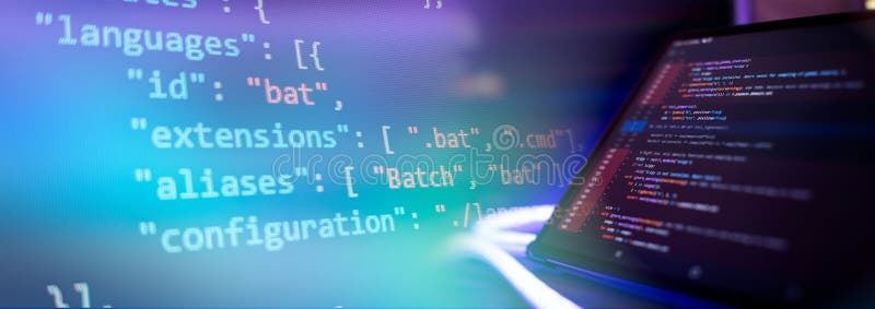 Technology Background Computer Script Programming Code Abstract Screen Of Software Developer