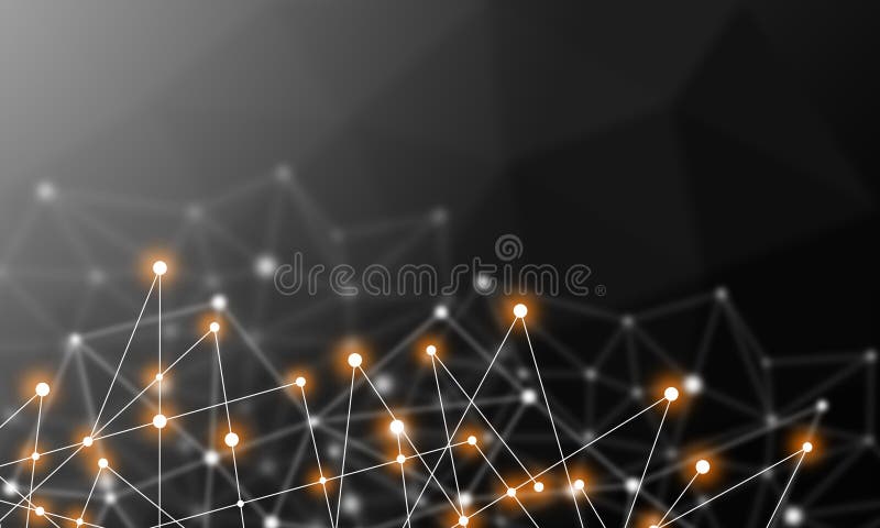 Technology Background Concept, Abstract Connected Line Dots Network on ...