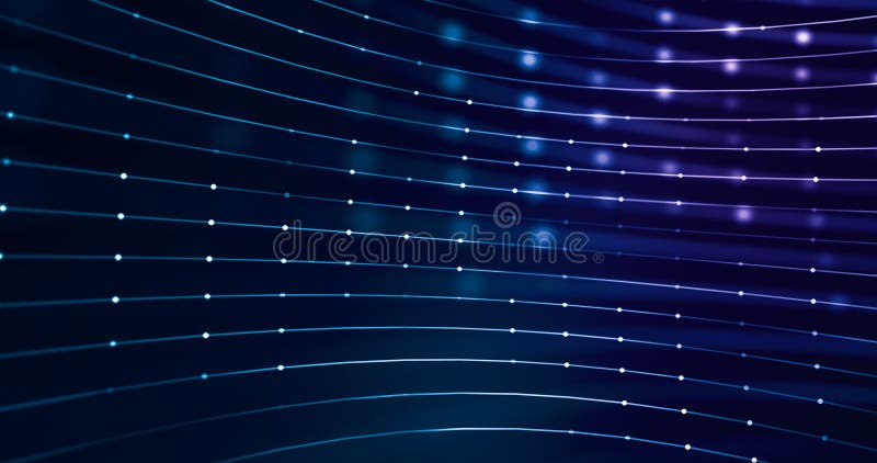 Technology Background with Connected Dots. Data Science, Particles ...