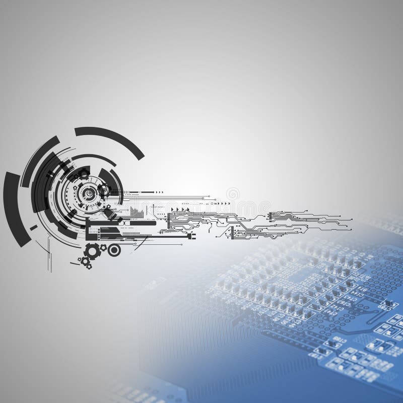 Technology Background Design Stock Illustration - Illustration of ...