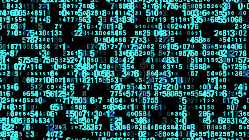 Technology Background with Digital Numbers Stock Footage - Video of ...