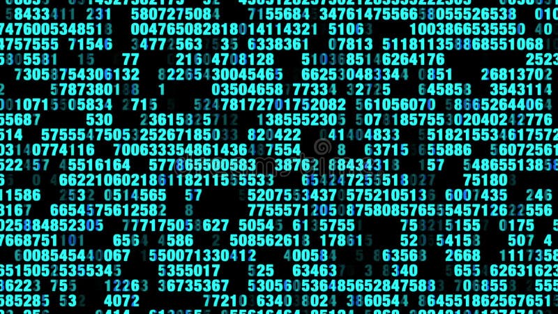 Technology Background with Digital Numbers Stock Footage - Video of ...