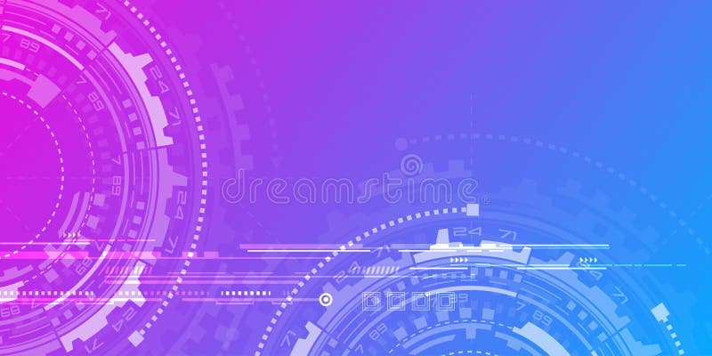 Technology Background. Futuristic Digital Hi-technology Banner ...