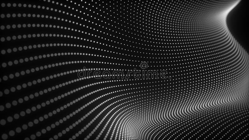 Technology Background . Futuristic Point Wave. Abstract Digital Wave of ...