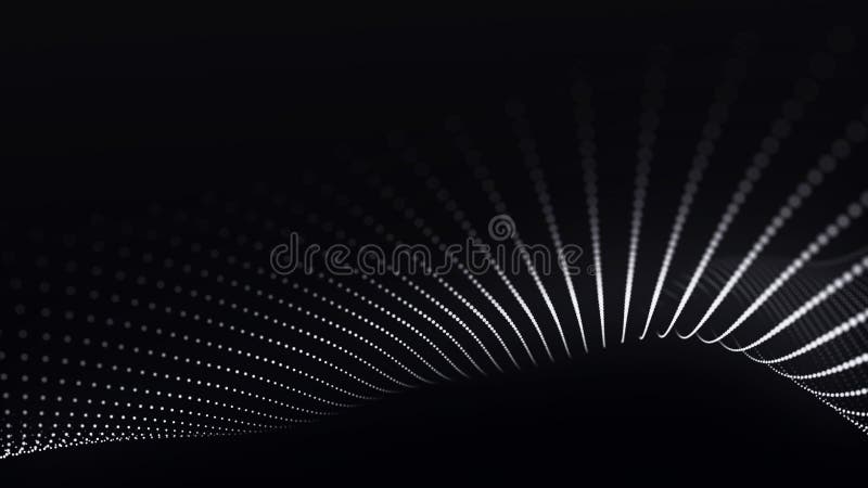 Technology Background . Futuristic Point Wave. Abstract Digital Wave of ...