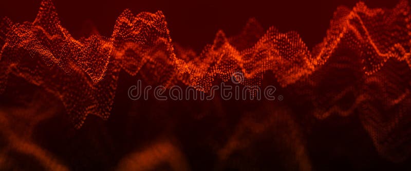 Technology Background . Futuristic Point Wave. Abstract Digital Wave of ...