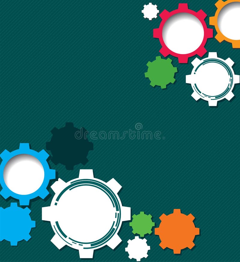 Technology Background with Gear Wheel Stock Vector - Illustration of ...