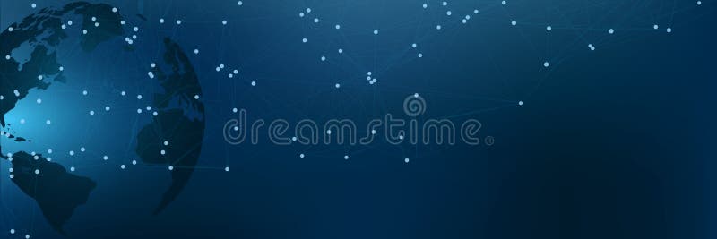 Technology Background, Global Communications System, Network Connection ...