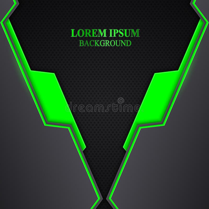 Technology Background with Green Light Stock Vector - Illustration of ...