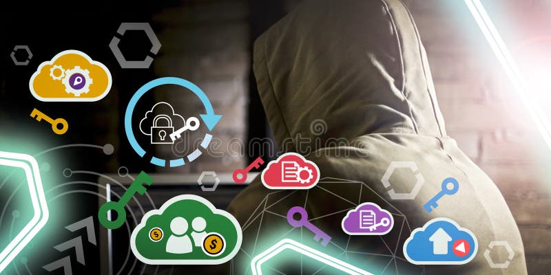 Technology Background. Hacker Threat Protection and Secure Online Data ...