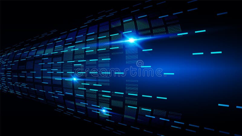 Technology Background with Hi-tech Digital Data Stock Photo - Image of ...